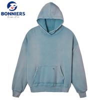 China OEM Acid Washed Pullover Oversized Hoodie Custom Tie-Dye Print 100% Cotton Sweatshirts Plus Size Men's Boxy Autumn Style for sale