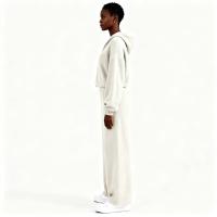 China Streetwear Embroidery Logo Solid Color Terry Toweling Oversized Tracksuit Custom Knit 2 Piece Jogging Sweatsuit Sets for Woman for sale