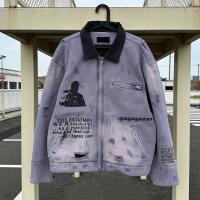 China OEM ODM Garment Vintage Washed Faded Carpenter Detroit Zipper Jacket Men Custom Outdoor Canvas Autumn Denim Coats High Quality for sale