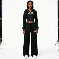 China Custom logo High Quality Knit Autumn Winter Fashion Women's Hoodies Pants Sets Joggers Sweatsuit Long Sleeve Tracksuit for Women for sale