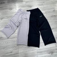 China Custom Thick 400 Gsm Mohair Screen Printed Jogger Pants Men Cut and Sew Streetwear Blank Flare Stacked Mohair Sweatpants for sale