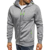 China 2025 New Style Trend Pocket Slim Fitted Sudaderas Hombre Fleece Cotton Polyester Comfortable Soft Full Zipper Hoodie for Men for sale