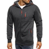 China 2025 New Style Trend Pocket Slim Fitted Sudaderas Hombre Fleece Cotton Polyester Comfortable Soft Full Zipper Hoodie for Men for sale