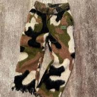 China Custom Streetwear Men'S Mohair Wool Flare Pants Winter Unisex Print Drawstring Fluffy Knit Track Camo Cargo Sweatpants for Men for sale