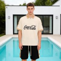 China Wholesale Men's Casual Polo Set  HALF ZIP up Printed Tshirt and Shorts Two Piece Sets for Men Jogger Summer Outfit Tracksuit for sale