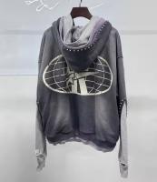China Custom Heavyweight Oversized Y2k Blank Hoodies High Quality Cropped Double Triple Layer Distressed Zip up Hoodie Men Streetwear for sale