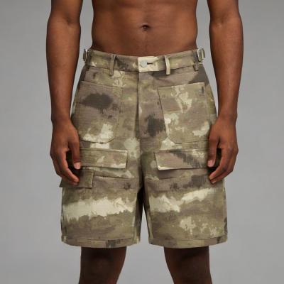 China Custom Baggy Camo Cargo Jorts Cotton Ripstop Canvas Digital Print Hunting Outdoor Multi-Pocket Drawstring Summer Men's Shorts for sale