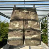 China Custom Baggy Camo Cargo Jorts Cotton Ripstop Canvas Digital Print Hunting Outdoor Multi-Pocket Drawstring Summer Men's Shorts for sale