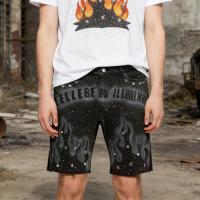 China Shorts Manufacturer Custom Rhinestone Streetwear Baggy Acid Wash Printed  Graphics Oversized Jorts Denim Jeans Shorts Pants for sale
