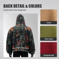 China Tianan Custom Cotton Hoodies All Over Print Camo Dragon Graphic Embroidery Distressed Raw Hem Oversized Streetwear Men's Hoodie for sale
