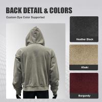 China Custom Double Hood Zipper Vintage Acid Wash Applique Rhinestone Screen Print Frayed Distressed Highweight Quality Men's Hoodies for sale