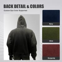 China Tianan Custom Vintage Zipper Hoodies Acid Wash Patch Applique Screen Print Multi Color Rhinestone Loose Streetwear Men's Hoodie for sale