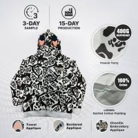 China Tianan Custom Camo All Over Print Full Zip Hoodie Embroidery Applique Streetwear Loose Boxy Multi Zipper Spliced Padded Hoodie for sale