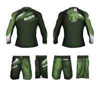 China Custom Design 220gsm Fabric Weight MMA Shorts And Rashguard With 7 Days Sample Order Lead Time for sale