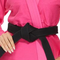 China 240grams Fabric Weight 100% Cotton Pearl Weave BJJ Belt For Adults for sale