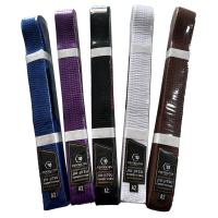 China Lightweight Durable 100% Cotton BJJ Belt Pre Shurnk For Boys With Custom Logo for sale