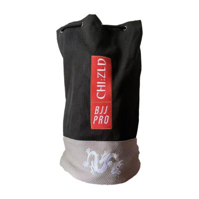 China Digital Print Customized Logo Sports Gym Backpack With 450GSM Heavyweight Cotton And Durable Light Weight For Judo Gear Bag for sale