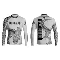 China No Gi Sublimated Long Sleeve Rashguard with Digital Print and 220 gsm Fabric Weight for Quick Dry Compression Wear for sale