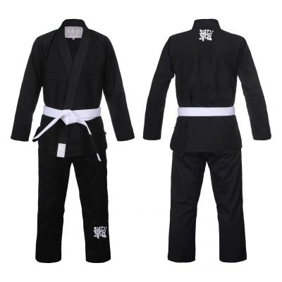 China Twill Canvas Ripstop Black Judo Gi Breathable Judo Kimono For Durable Martial Arts Wear for sale