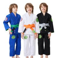 China Durable 100% Cotton 350GSM Pearl Weave Jiu Jitsu Gi Customized MMA Kids Competition Apparel for sale