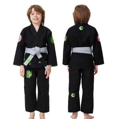 China 100% Cotton Custom Woven Label BJJ Gi for Kids Brazilian Jiu Jitsu Uniform 350gsm Fabric Weight for sale