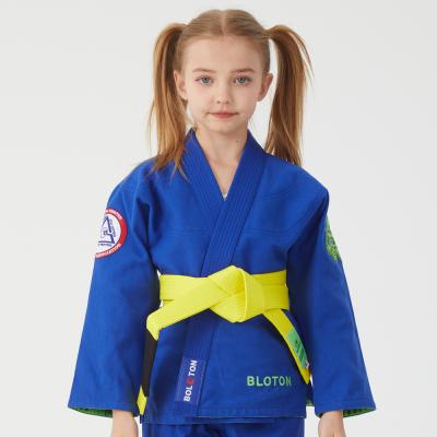 China Children's 380GSM Pearl Weave BJJ Gi 100% Cotton Brazilian Jiu Jitsu Kimono with Custom Embroidered Logo for sale
