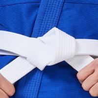 China IBJJF Approved BJJ White Belt 100% Cotton For Adults Durable BJJ Training Equipment for sale