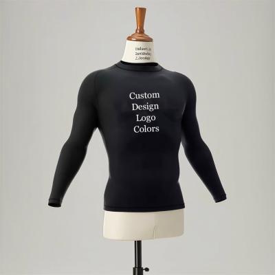 China 220 gsm Fully Sublimation Judo BJJ Rash Guards Long Sleeve For Martial Arts for sale
