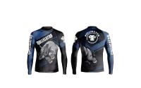 China 220 gsm Fully Sublimation Judo BJJ Rash Guards Long Sleeve For Martial Arts for sale