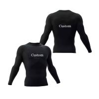 China Unisex Lightweight Breathable Long Sleeve Rash Vest Fully Sublimation Print For Martial Arts Wear for sale