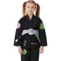 China Y0-Y6 Embroidered Logo Pearl Weave Brazilian Jiu Jitsu Kimono With Needle Detection For Kids 380 Gsm BJJ Gi for sale