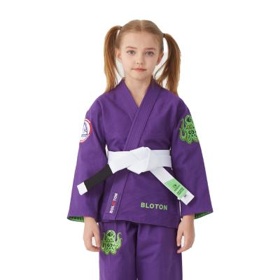 China 100% Cotton Breathable Kids Gi Brazilian Jiu Jitsu Customizable For Girls Children Martial Arts Wear for sale