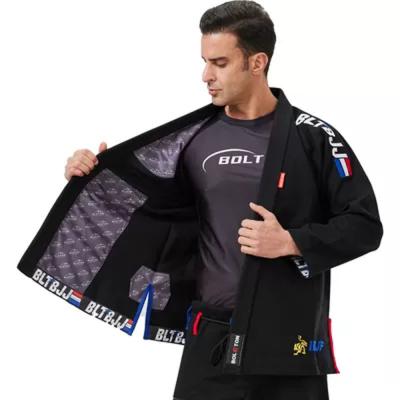 China OEM ODM BJJ Gi Uniform with 380 GSM Pearl Weave Jacket and 280 GSM Twill Pants Featuring Triple Stitching for sale