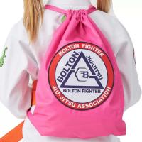 China Premium BJJ Gi Bag with Customized Logo 250gsm Ripstop and Drawstring Loops for Kids Unisex Martial Arts Gear for sale