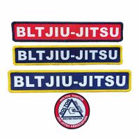China Custom Woven Patches For BJJ Gi Kimono Embroidery Iron On BJJ Gi KIMONO Clothing Badges for sale