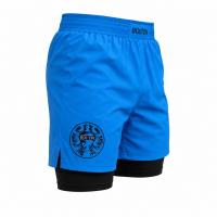 China Custom Sublimation Printed Grappling Shorts 2 in 1 High Elastic Fitness Clothing for sale