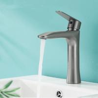 China Hotel Apartment Bathroom Taps Mixer with Single Handle and Stainless Steel Valve Core for sale
