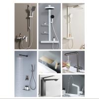 China Hotel Apartment Bathroom Taps Mixer with Single Handle and Stainless Steel Valve Core for sale