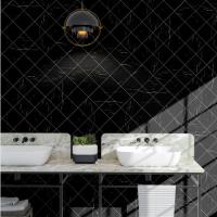 China Glossy Luster Black 20mm Hexagon Floor Tiles for Vitrified Technique in Bathroom for sale
