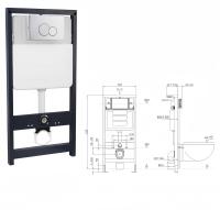 China Wall Mounted Concealed Tank Cistern with Stainless Steel Frame and European Watermark for sale