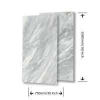 China 750x1000 mm Porcelain Stone Tiles White Marble Glazed Polished for Commercial Bathroom for sale