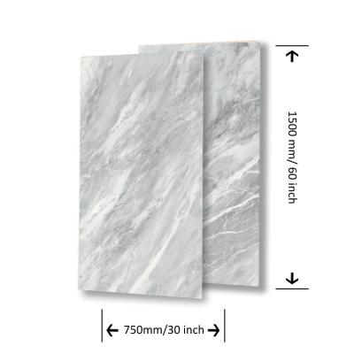 China 750x1000 mm Porcelain Stone Tiles White Marble Glazed Polished for Commercial Bathroom for sale