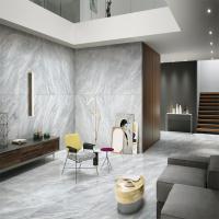 China 750x1000 mm Porcelain Stone Tiles White Marble Glazed Polished for Commercial Bathroom for sale