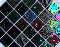 China Mix Blue Hotel Swimming Pool Glass Mosaic Design Pattern with Glass Technique and Glass for sale