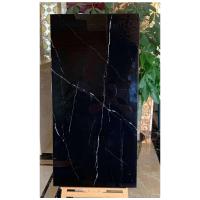 China 10x60cm Polished Porcelain Tile for Wall Decoration Black and White Check Pattern for sale
