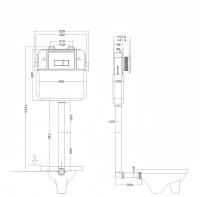 China Conceal Tank Bracket Chaozhou OVS Modern Ceramic Toilet WC Dual-Flush Style with Frame for sale