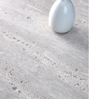 China Vitrified White Porcelain Travertine Exterior Wall Tile 1200 x 600 with Glazed Finish for sale