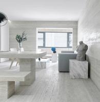 China Vitrified White Porcelain Travertine Exterior Wall Tile 1200 x 600 with Glazed Finish for sale