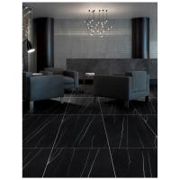 China Black Quartzite Floor Wall Tile in Charcoal Black Tiles Black Marbuel Style for Bathroom for sale