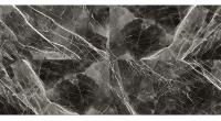 China 2400x1200mm Bright Black Wave Marble Porcelain Tile 120x240 Glossy Terrazzo Ceramic Flooring for sale